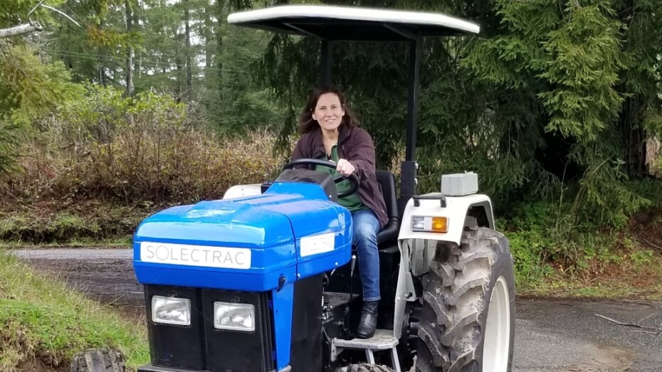 Taking a spin on an electric tractor - The Climate Center