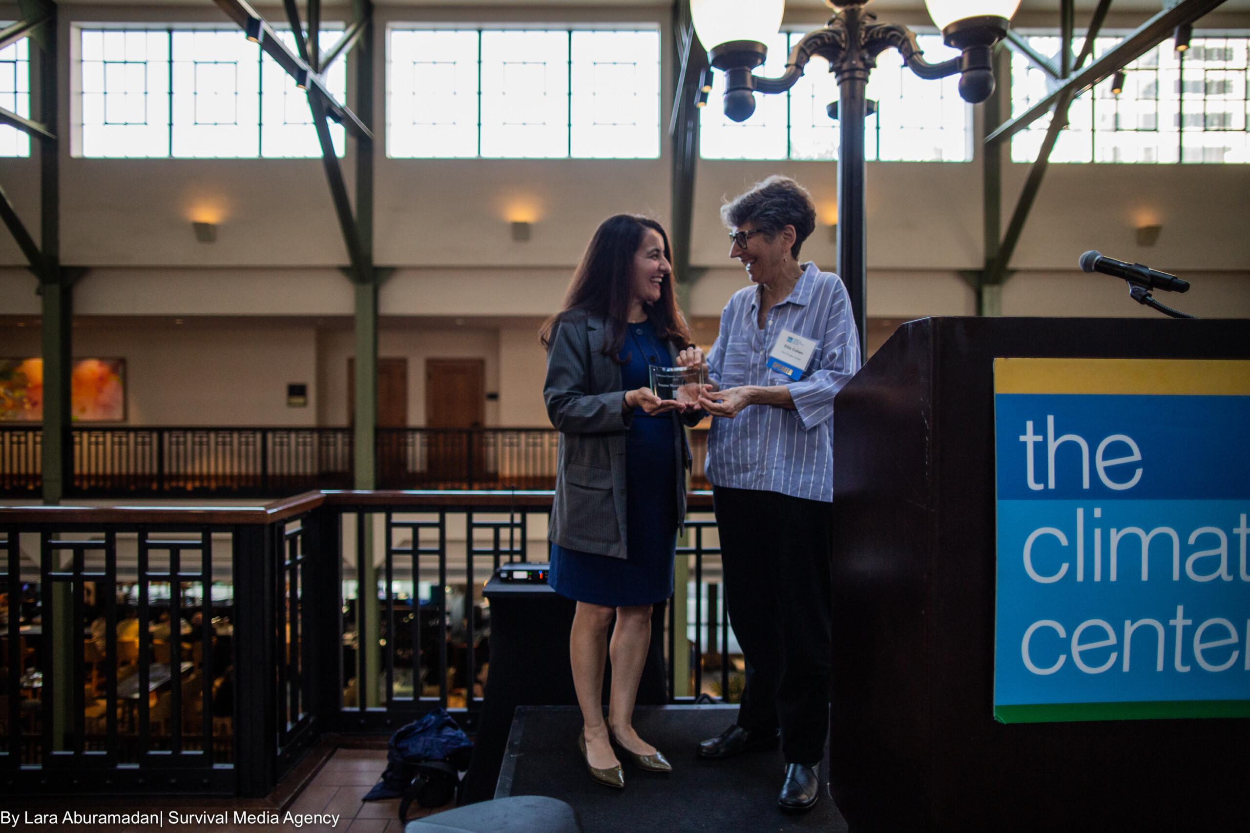 The Climate Center presents Senator Monique Limón with the second ...